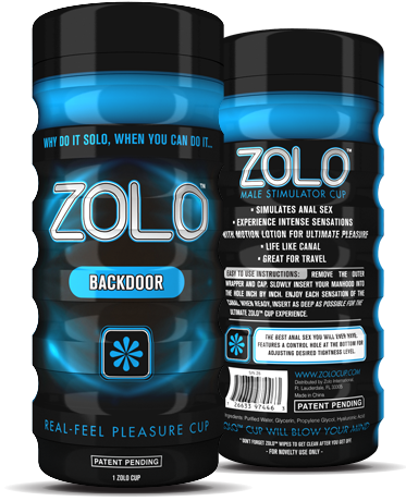Buy the Zolo Cup Blue Back Door Real Feel Pleasure Cup Stroker Male ...