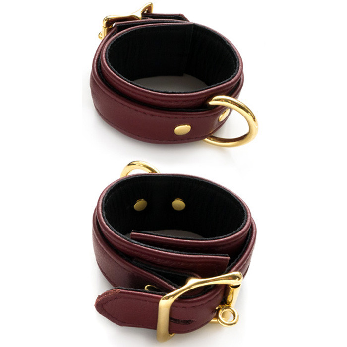 Buy the JT Signature Collection Brown Leather Locking Wrist Restraints ...