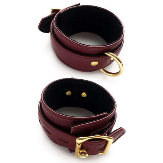 Buy the JT Signature Collection Brown Leather Locking Ankle Restraints ...