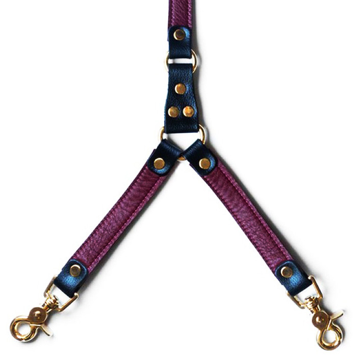 Buy the JT Signature Collection Brown Leather Tether Strap with Gold ...