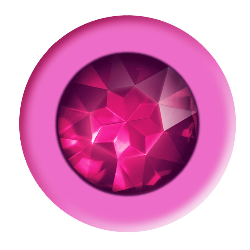 Buy the Glams Mini Pink Gem Jeweled Silicone Butt Plug - NS Novelties