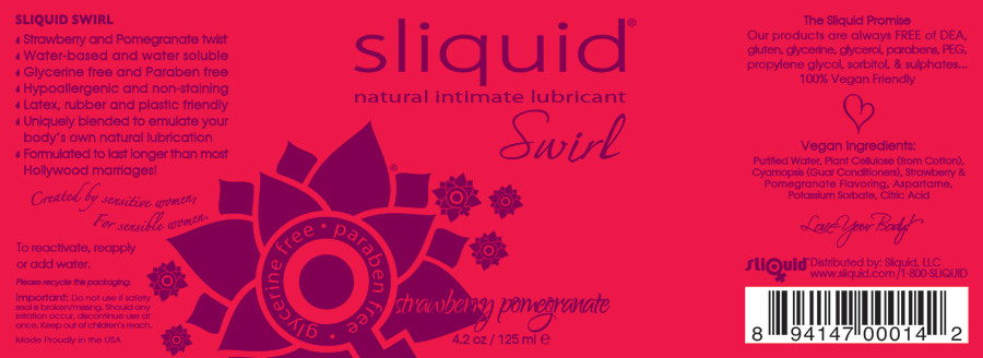 Sliquid Naturals Swirl Flavored Water-based Lubricant Strawberry ...