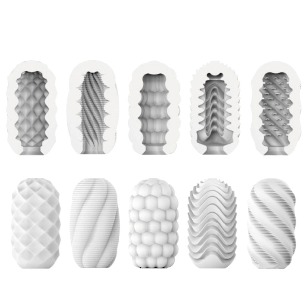 Buy the Hedy X 5-Piece Reversible Reusable Assorted Texture Stroker ...