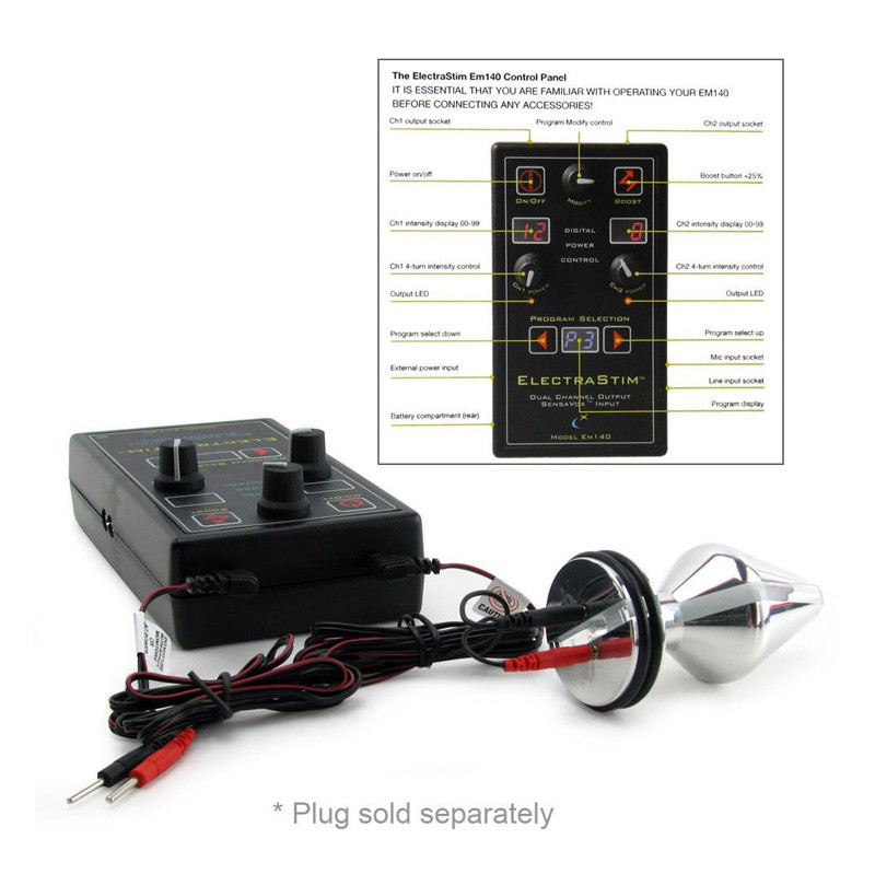 Buy the SensaVox EM140 Dual Channel with Audio Input Electro Stimulator ...