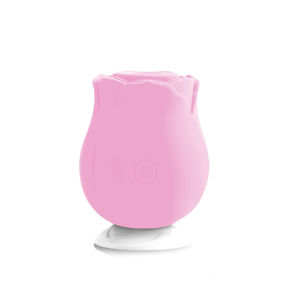 Buy the Sucking Pink Rose 10-function Rechargeable Silicone Flower ...