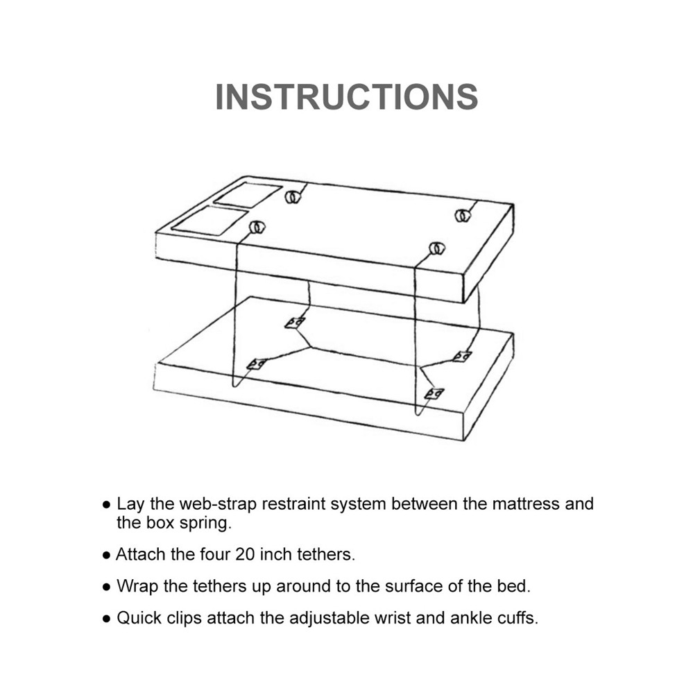 Buy the Black Label Bed Buckler Tether & Cuff Restraint System Fluffy ...