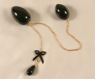 Sylvie Monthule Men's Gold Loop with Black Insertable Triple Geisha ...