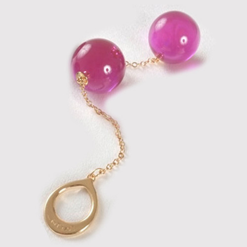 Sylvie Monthule Womens Gold Loop With Black Insertable Triple Geisha Balls Dallas Novelty