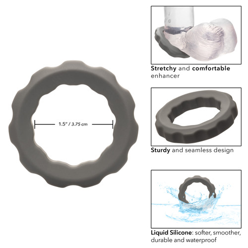Buy the Alpha Liquid Silicone Erect Ring Erection Enhancer in Gray ...