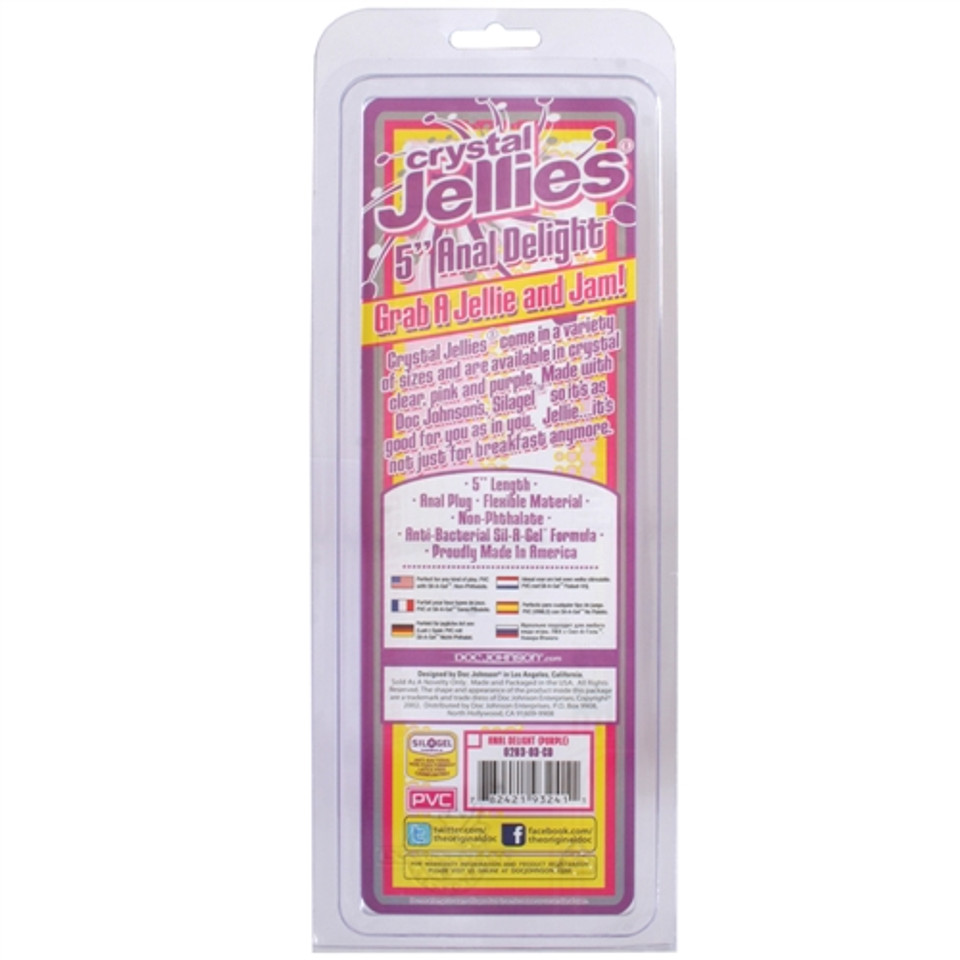 Buy The Crystal Jellies Anal Delight Graduated Butt Plug In Purple
