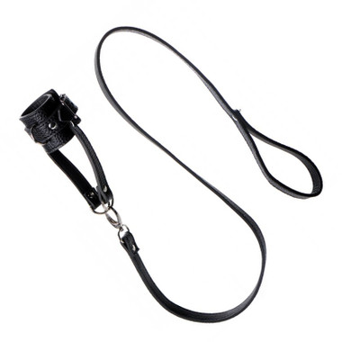 Strict Faux Leather Adjustable Ball Stretcher With Leash - Dallas ...