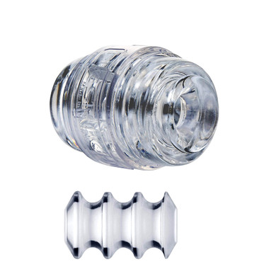 Buy the Quickshot Pulse Crystal Clear Ice Compact Dual Orifice Stroker ...