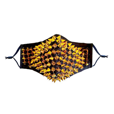 Buy the Deadly Sins Gluttony Gold Chrome Spike Studded Triple Layer ...