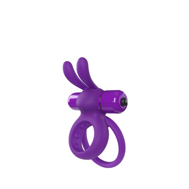 Buy the OHare 4B OHare 5-Function Vibrating Silicone Rabbit Double Love Ring in Grape Purple ...