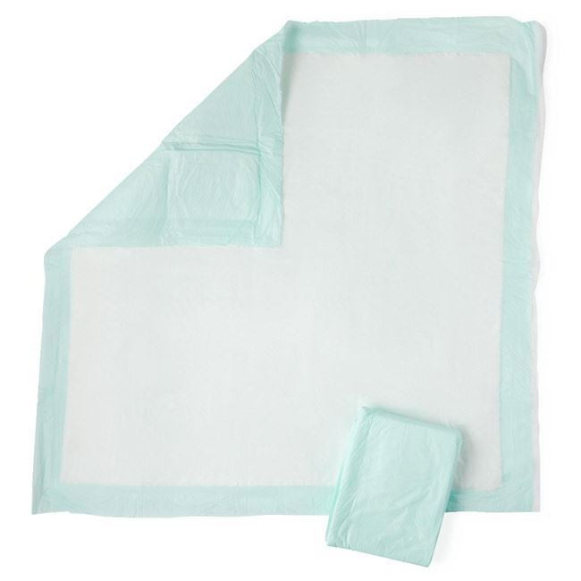 Medline Disposable Fluff and Polymer Underpad, Heavy Absorbency