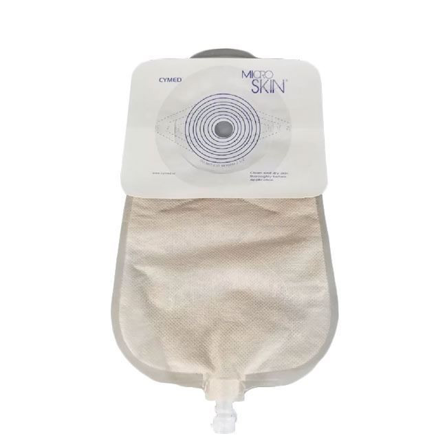 Cymed MicroSkin - 9" Drainable One-piece Urostomy Bag (Cut to Fit with ...