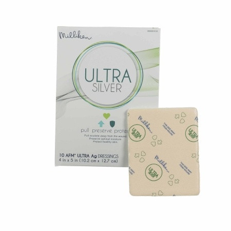 Silver Foam Dressing Ultra Silver 4 X 4 Inch Square Sterile