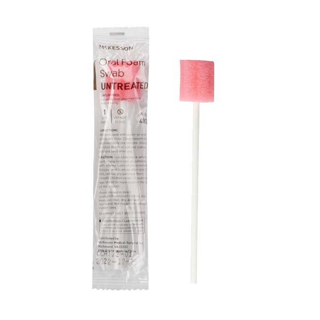 McKesson Oral Swab with Untreated Foam Tip