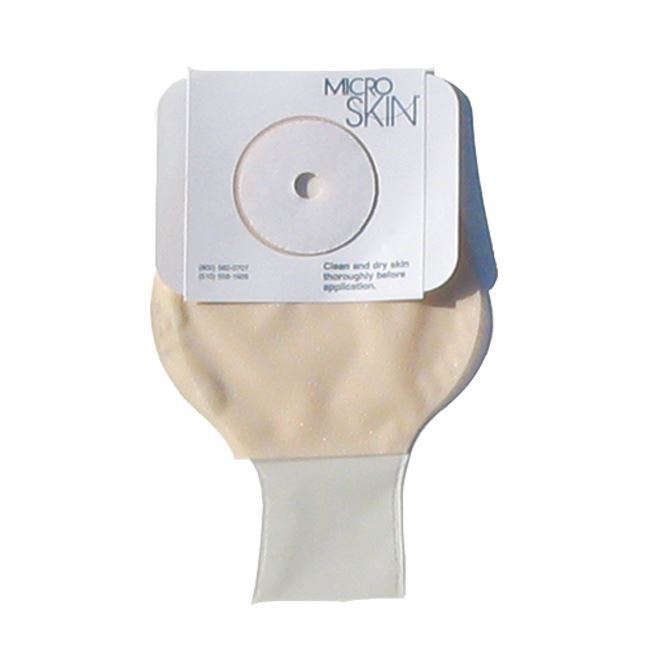 Cymed MicroSkin - 9" Drainable One-piece Ileostomy Bag (Cut to Fit)