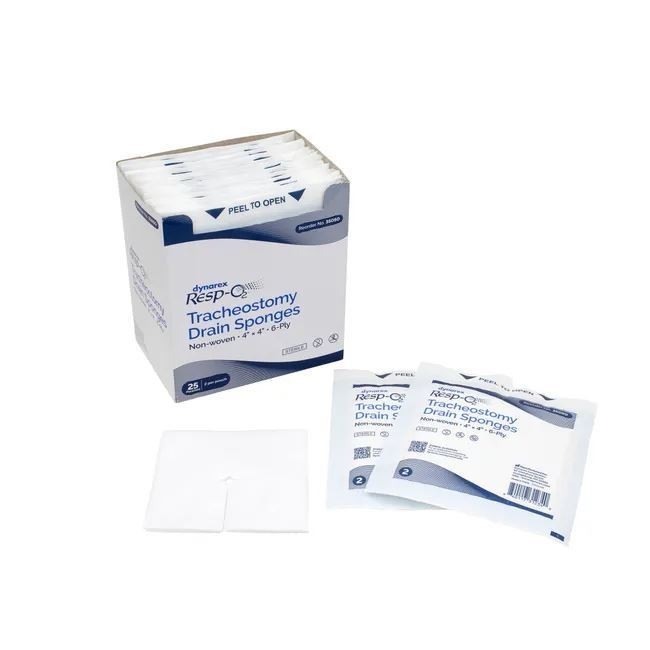 Dynarex Resp-O2 Tracheostomy Sterile Drain Sponges
