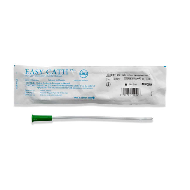 Rusch Easy Cath - 16" Straight Catheter in Curved Package