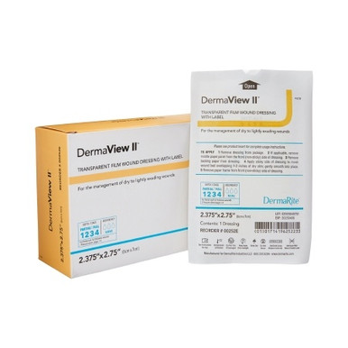 DermaView II™ Transparent Film Dressing 2-3/7 X 2-3/4 Inch Frame Style ...