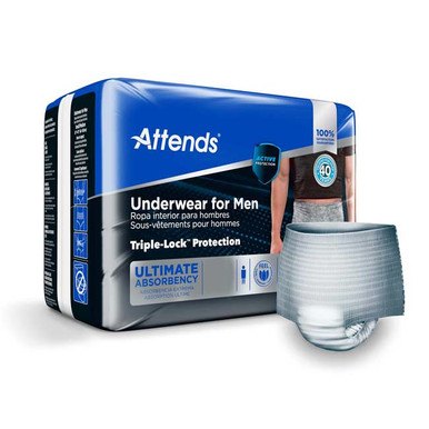 Attends Discreet Underwear for Men, Adult Pull Ups