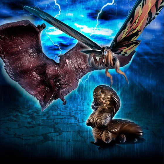 HG D + EX 01 Mothra & Rodan & Mothra LARVA Set