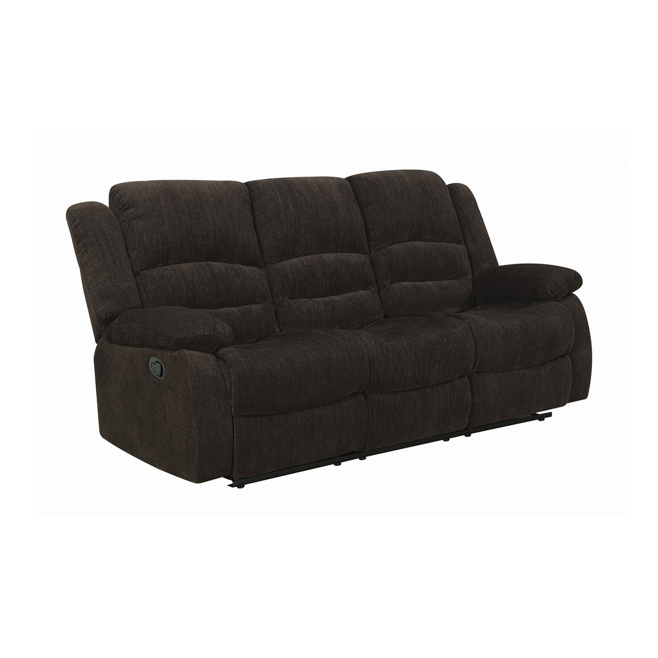 Coaster Clifford Leather Reclining Sofa in Brown - DealBeds.com