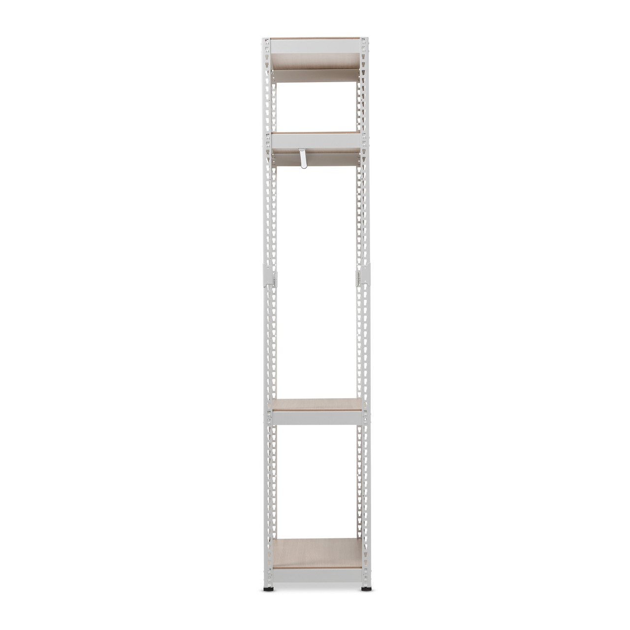 Baxton Studio Gavin White Metal 4-Shelf Closet Storage Racking ...