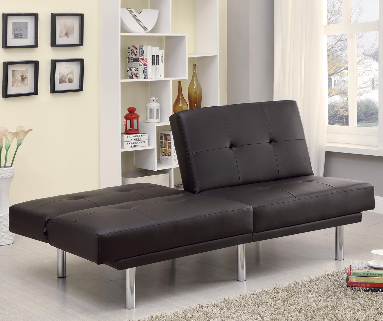 Coaster Haxby Sofa Bed in Black - DealBeds.com