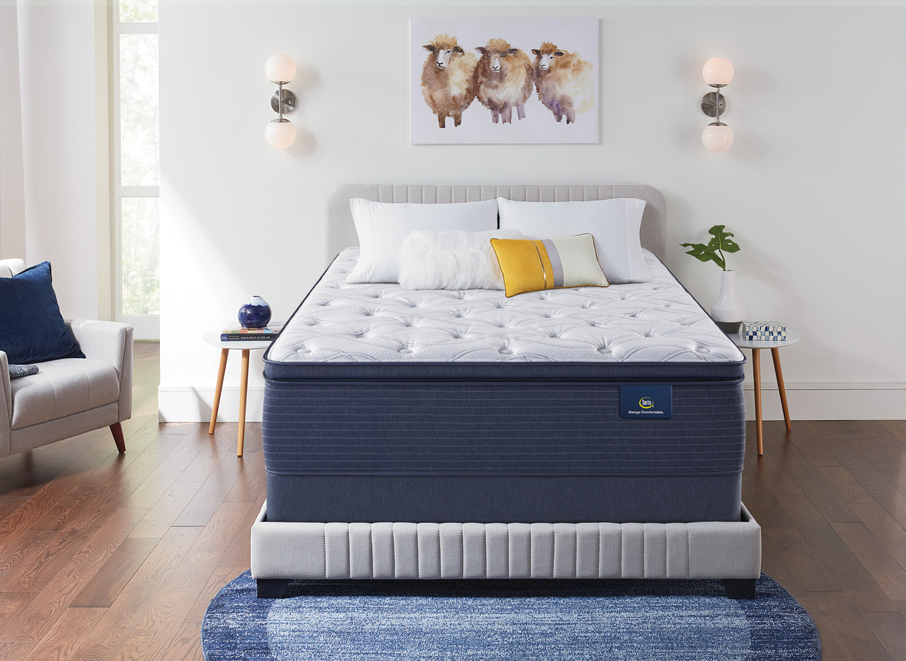 Queen Size Serta Spinal Care Elite Pillow Top Mattress 2243 Fens Tt
