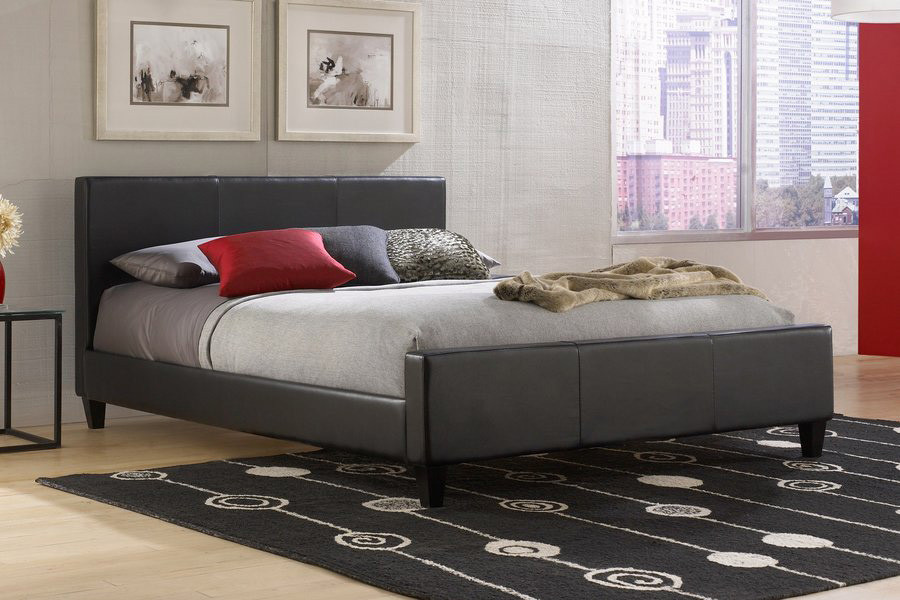 Fashion Bed Group Euro Upholstered Platform Bed Black - DealBeds.com