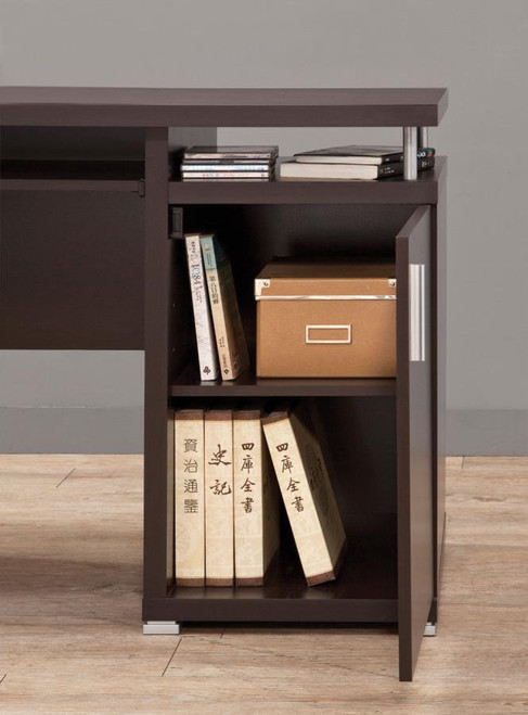 Coaster Eloise Computer Desk in Cappuccino - DealBeds.com