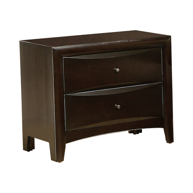 Coaster Phoenix Contemporary Nightstand in Cappuccino - DealBeds.com