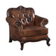 Coaster Victoria Tri-Tone Button Tufted Arm Leather Chair - DealBeds.com