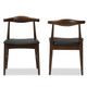 Baxton Studio Winton Mid-Century Modern Walnut Wood Dining Chair Set ...