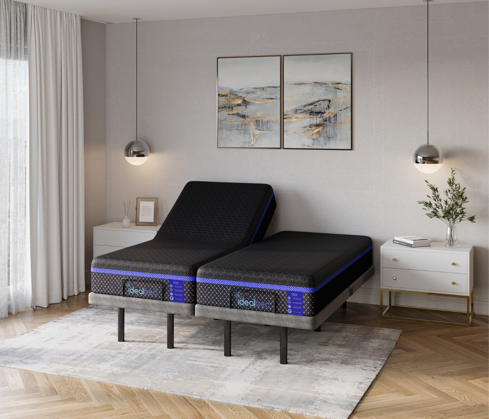iDealBed 4i Custom Adjustable Bed Base, Wireless, Massage, Zero Gravity ...