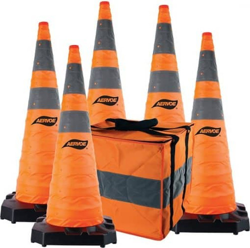 Aervoe 36″ H.D. Collapsible Safety Cone 5-Pack