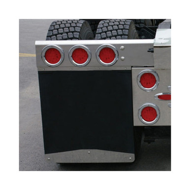 24" Bolted Angled Bottom Mud Flap Weight-Trux-TU-9246 - Chrome World Trucks