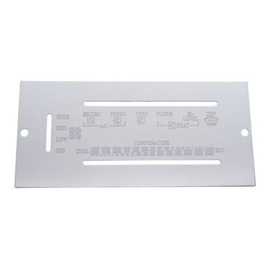 1987-1995 Peterbilt Stainless A/C Control Plate-United Pacific-47989 ...