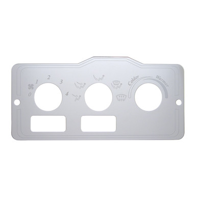 Peterbilt Stainless A/C Control Plate - 2 Square Openings-United ...