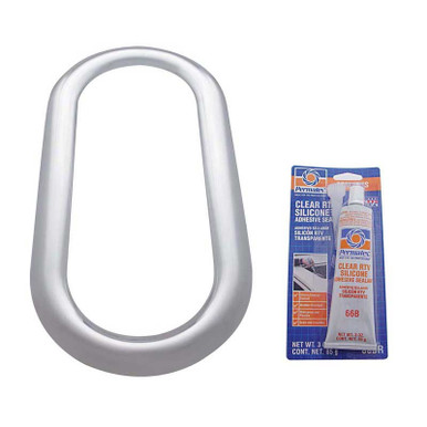 Stainless Steel Peterbilt Oval Window Trim w/ Sealant Adhesive - Chrome ...