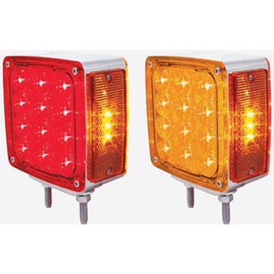 27 LED Double Face Turn Signal Light (Driver) - Amber & Red LED/Amber ...