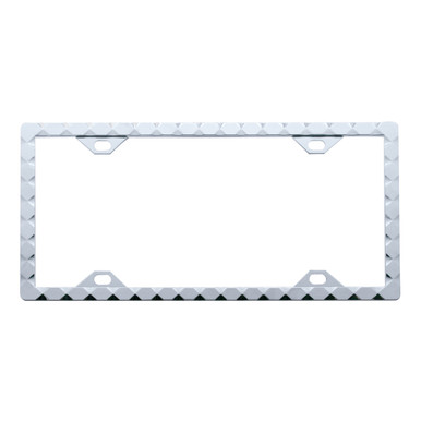 Chrome Diamond License Plate Frame - Chrome World Trucks