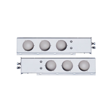 2" Bolt Pattern Stainless Spring Loaded Light Bar W/ Six 4" Light ...