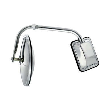 Stainless Pod Mount Mirror - Chrome World Trucks