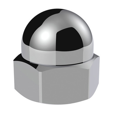 11/16" x 7/8" Chrome Die-Cast Acorn Nut Cover - Chrome World Trucks