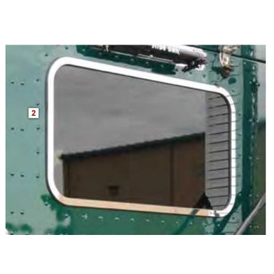 T680/T880 38 Inch x 20 Inch Sleeper Rear Window Trims - Rear 38 Inch x ...
