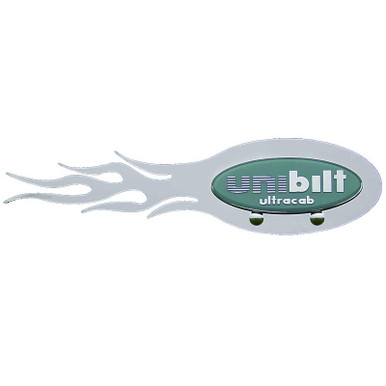 Stainless Steel Peterbilt Unibilt Sleeper Logo Trims - Chrome World Trucks